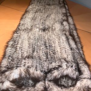 Theory | Accessories | Luxurious Real Mink Knitted Fur Infinity Scarf ...